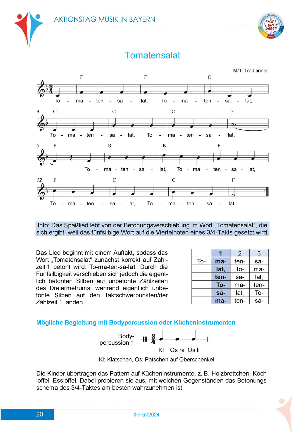 lied materialien m t traditionell tomatensalat lied und gestaltungsanregungen begleitung ...